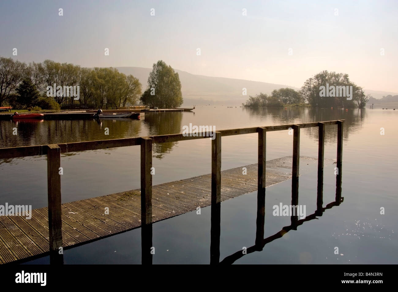 llangorse lake llangors powys brecon beacons national park wales uk ...