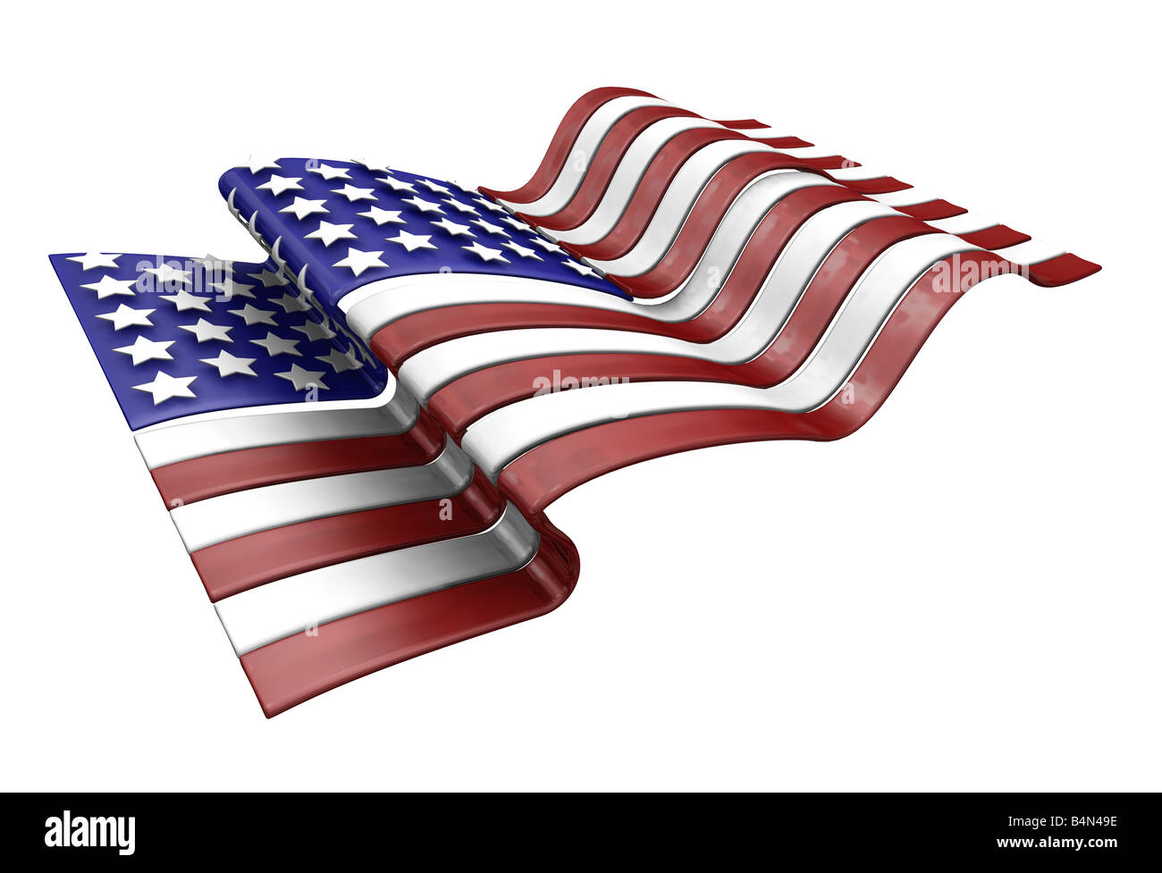 3d american flag Cut Out Stock Images & Pictures - Alamy