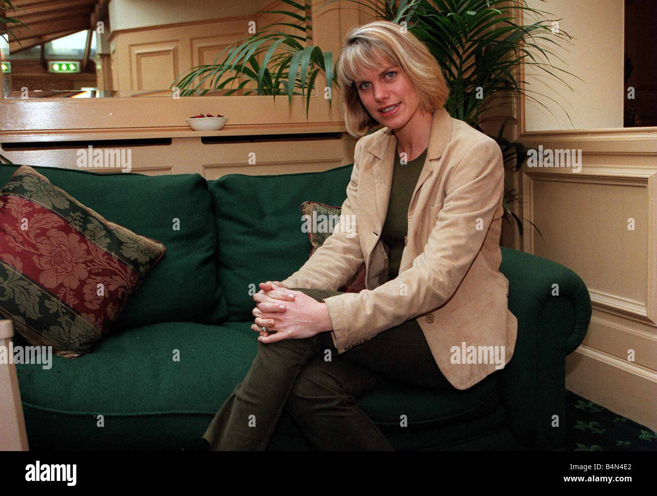 Anna Walker Sky TV Presenter February 1999 Nina Myskow Interview Stock ...