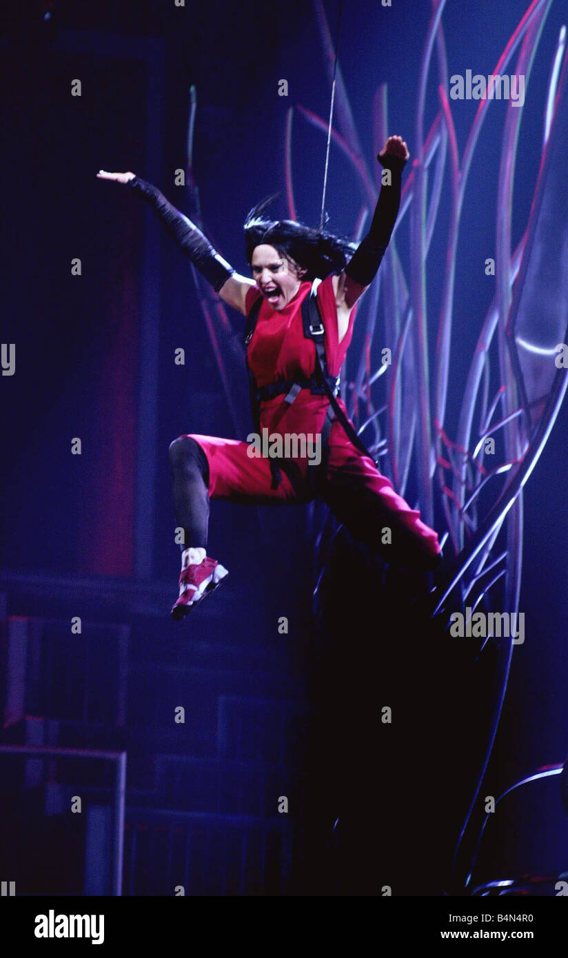 Madonna June 2001 Going through one of her dance routines during the ...