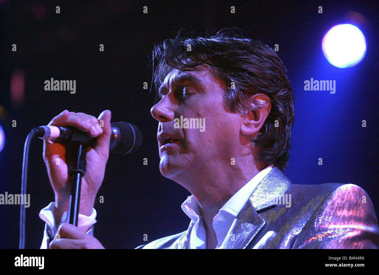 Brian Ferry singer with the band Roxy Music June 2001 start their World ...