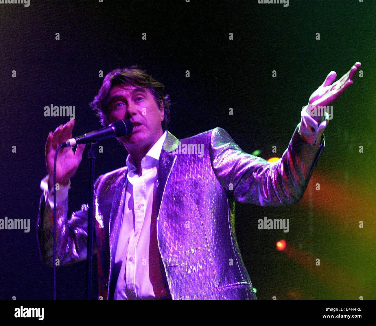 Brian Ferry singer with the band Roxy Music June 2001 start their World ...