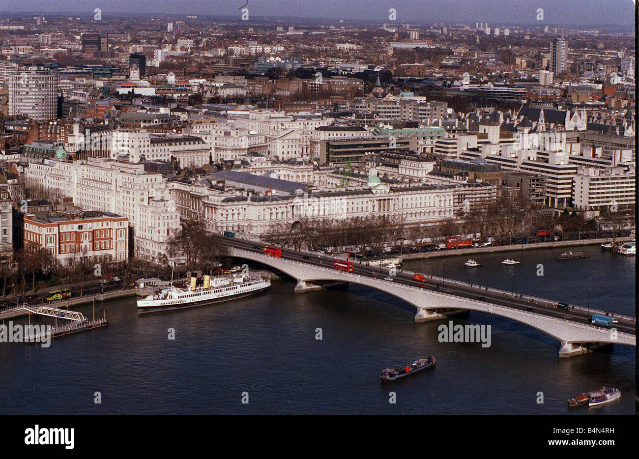 Millennium Wheel February 2000 Views of London Skyline from the top of ...