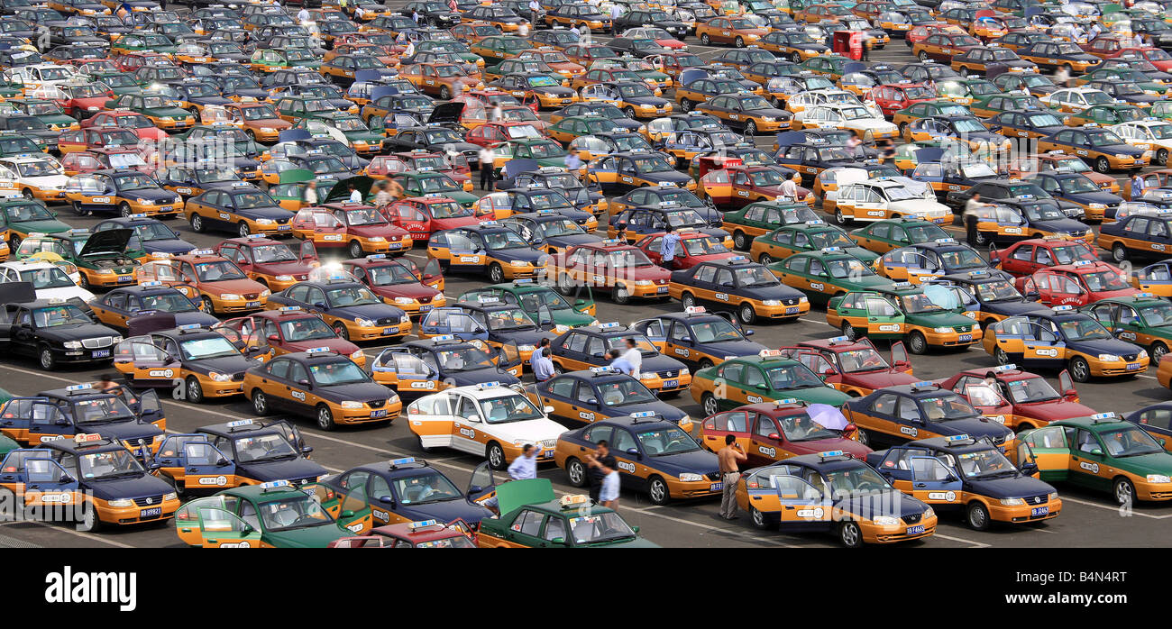 Parking Lot In Airport,Beijing,China Stock Photo - Alamy