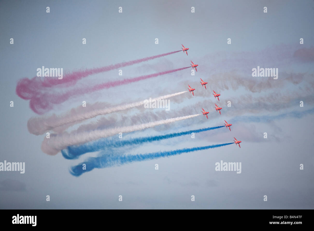 The Red Arrows, the Royal Air Force's elite flight display team, fly ...