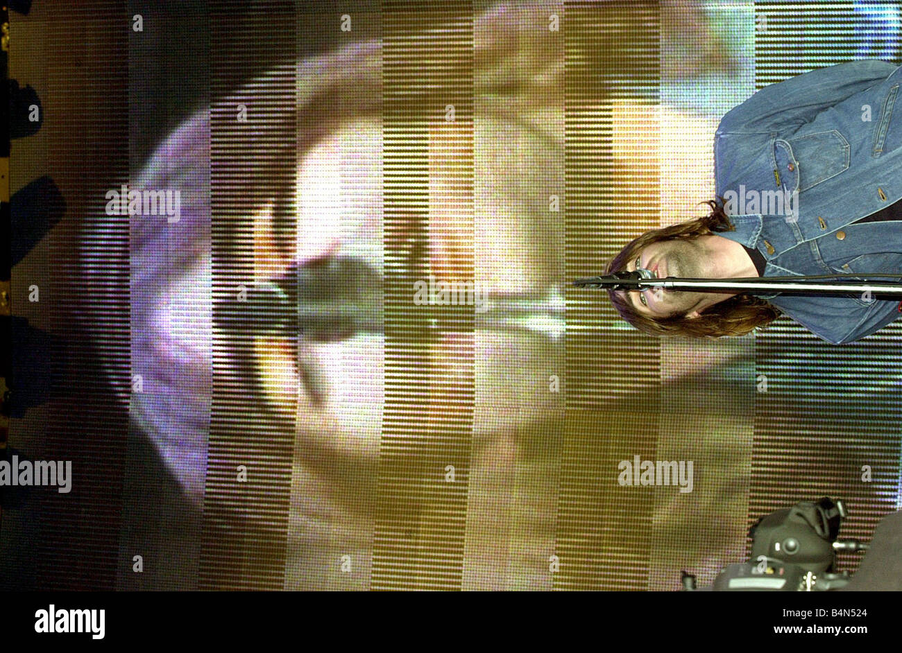 Liam Gallagher of Oasis July 2000 performing at the Reebok stadium in ...