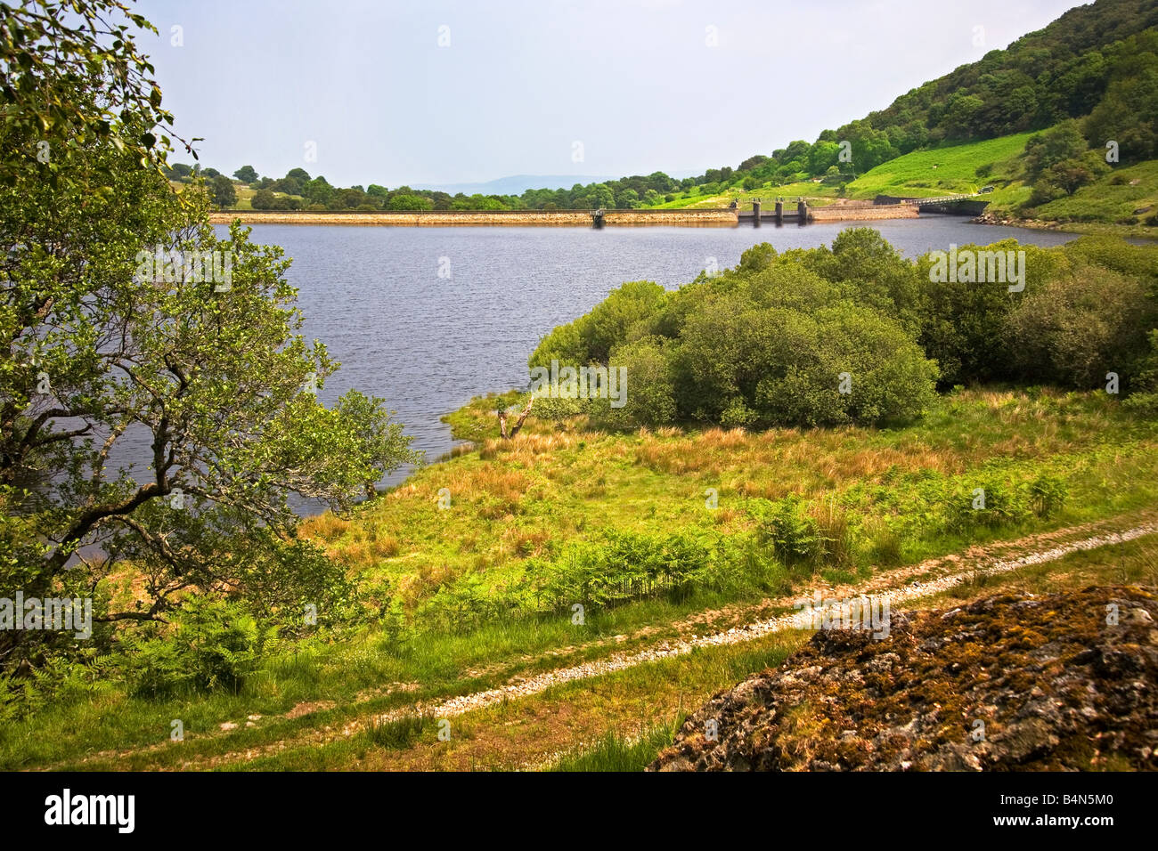 Coedty reservoir and dam, part of the nearby Dolgarrog Hydro site ...