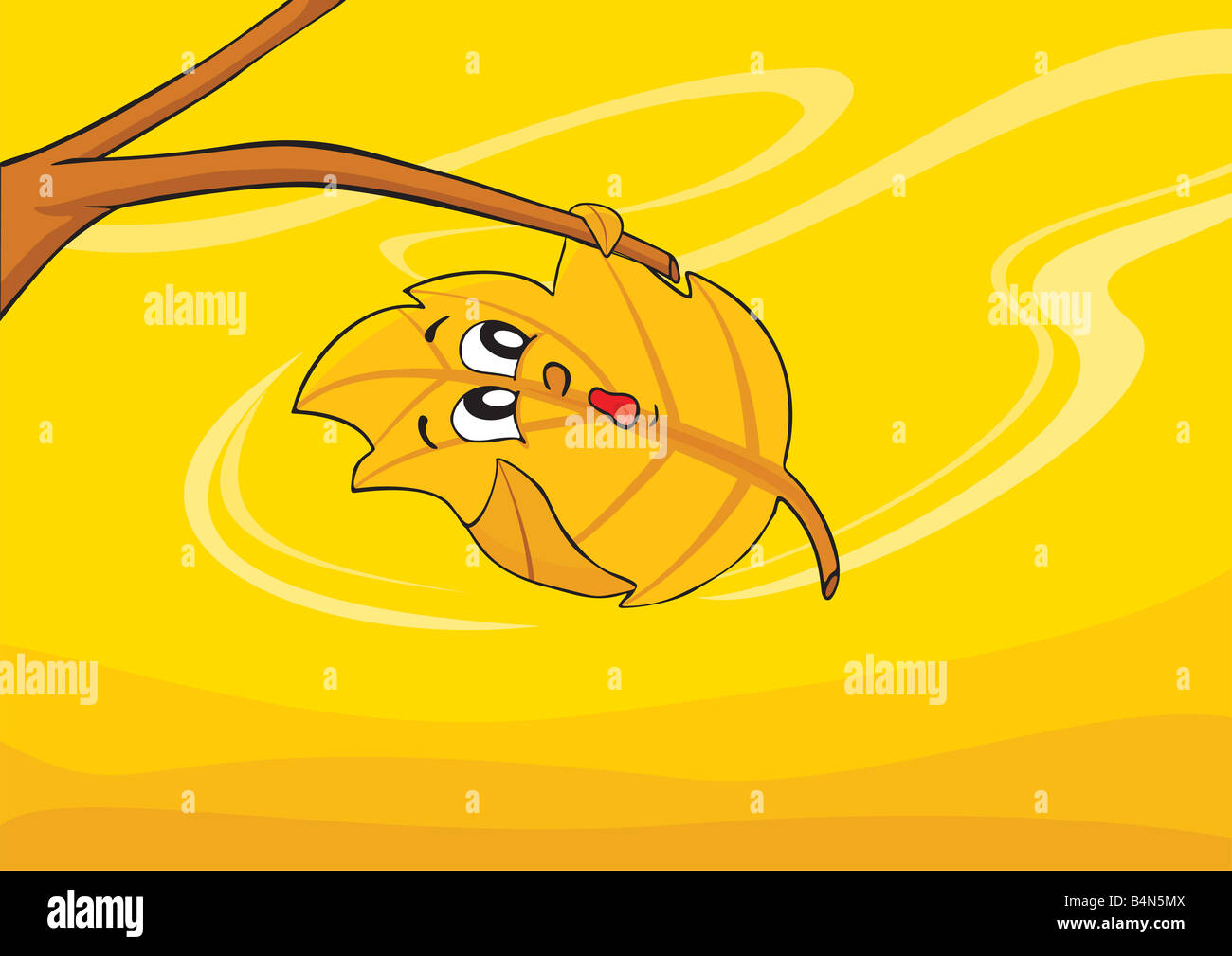 Tree wind cartoon hi-res stock photography and images - Alamy