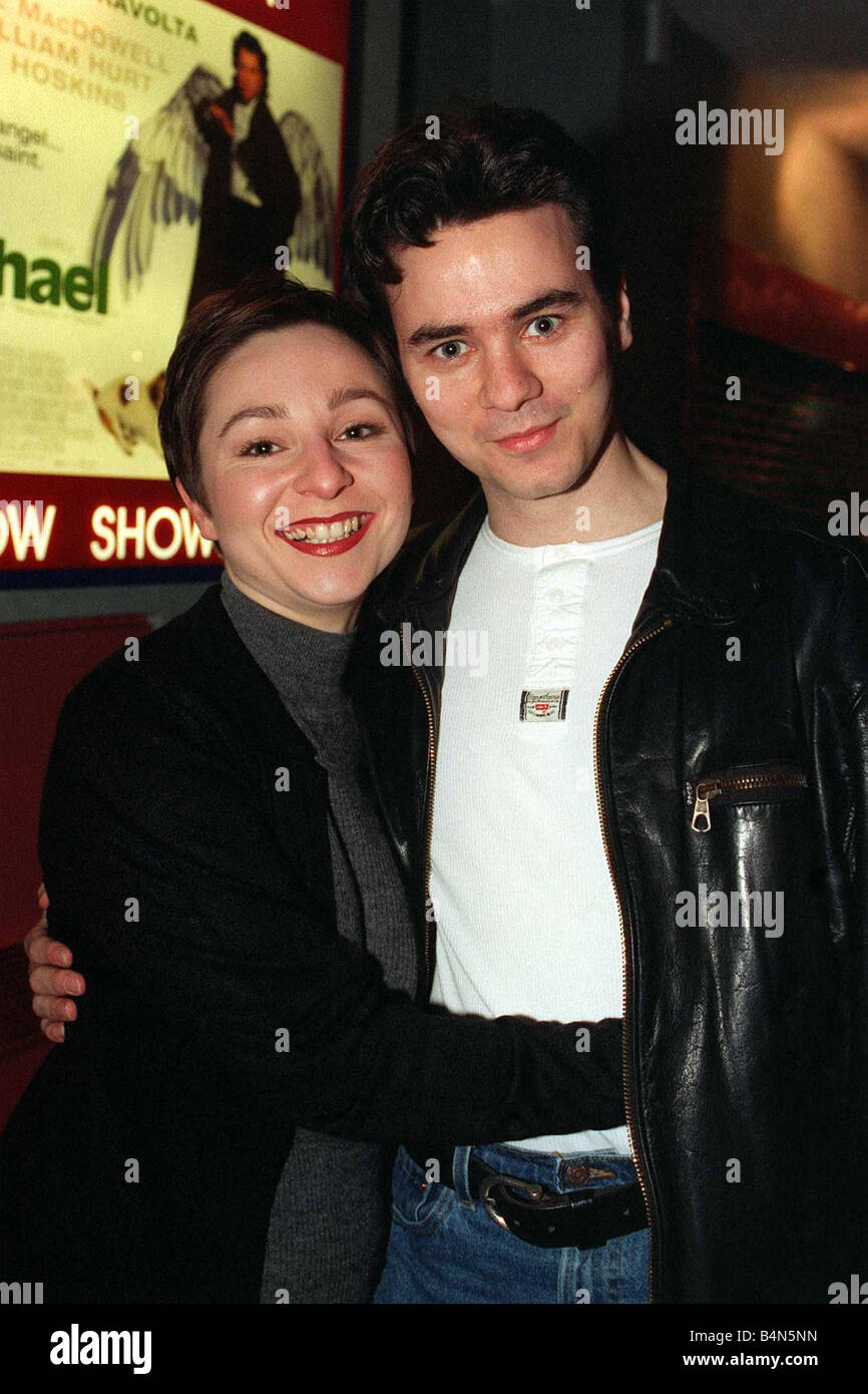 Actor Steven Duffy with Angela Adair at the premiere of Michael new ...