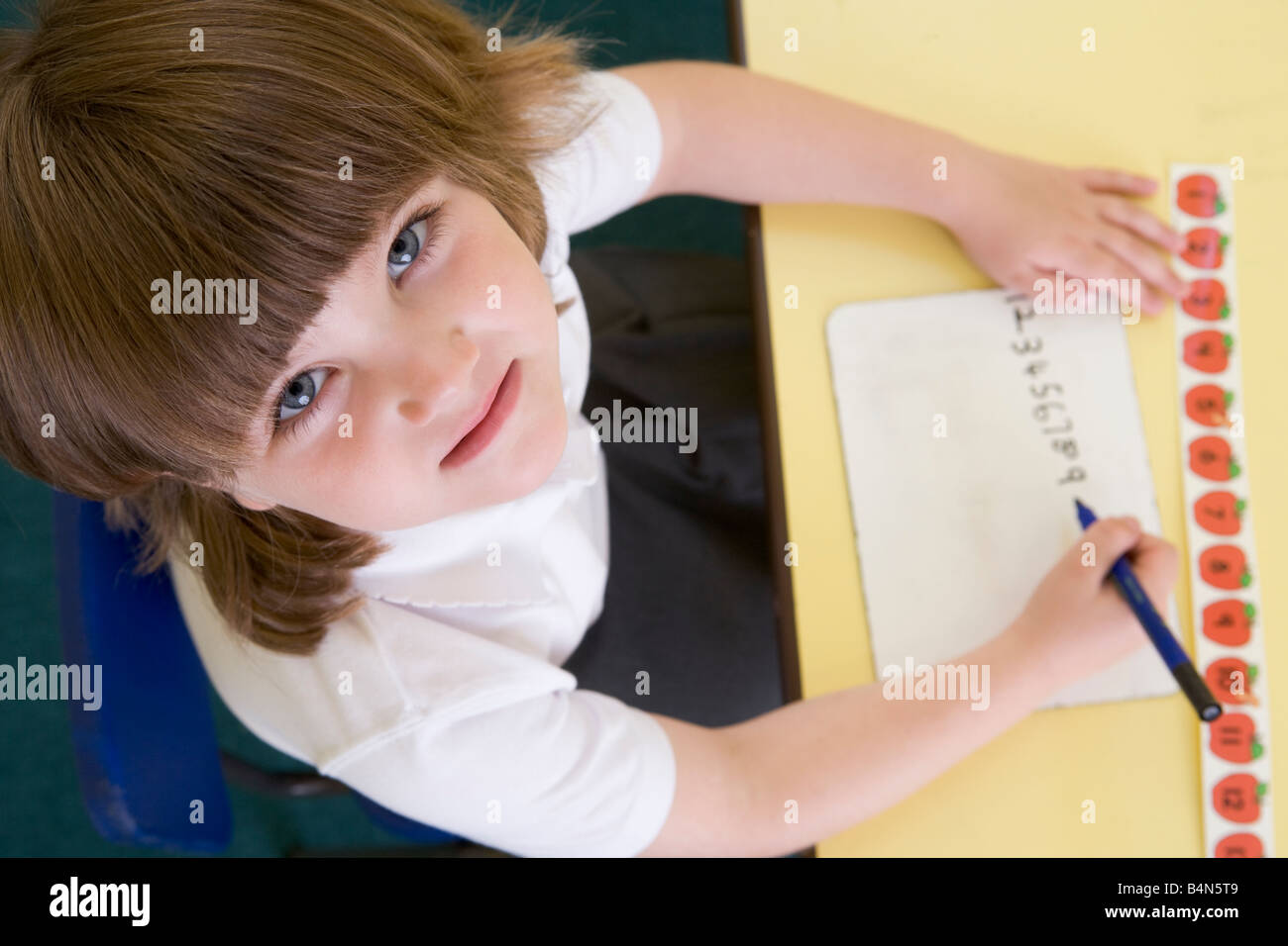 Student in class learning numbers (selective focus Stock Photo - Alamy