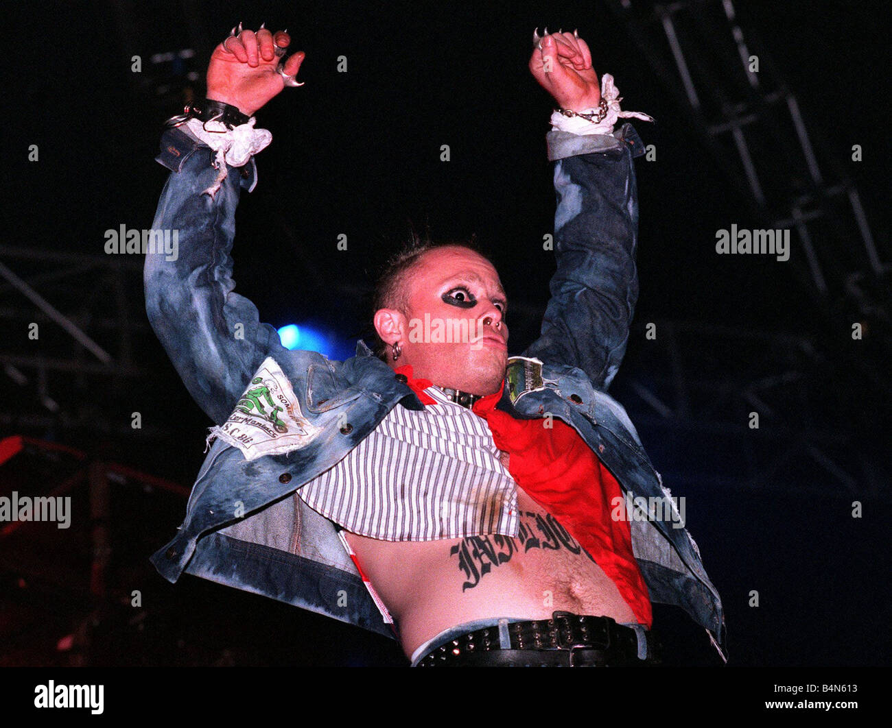 Keith Flint singer with The Prodigy pop group 1997 Stock Photo - Alamy