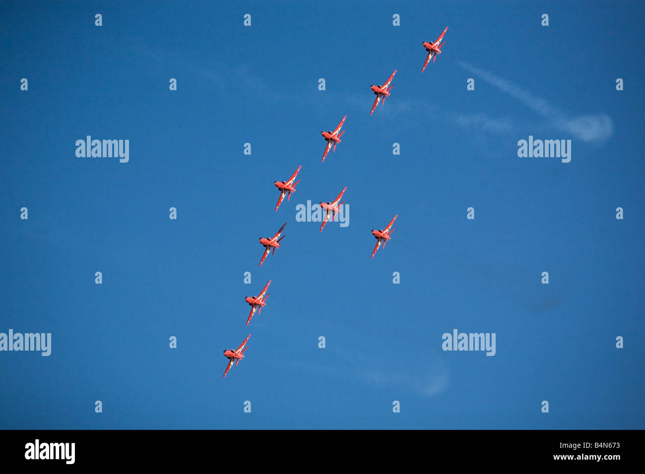 The Red Arrows, the Royal Air Force's elite flight display team, fly ...