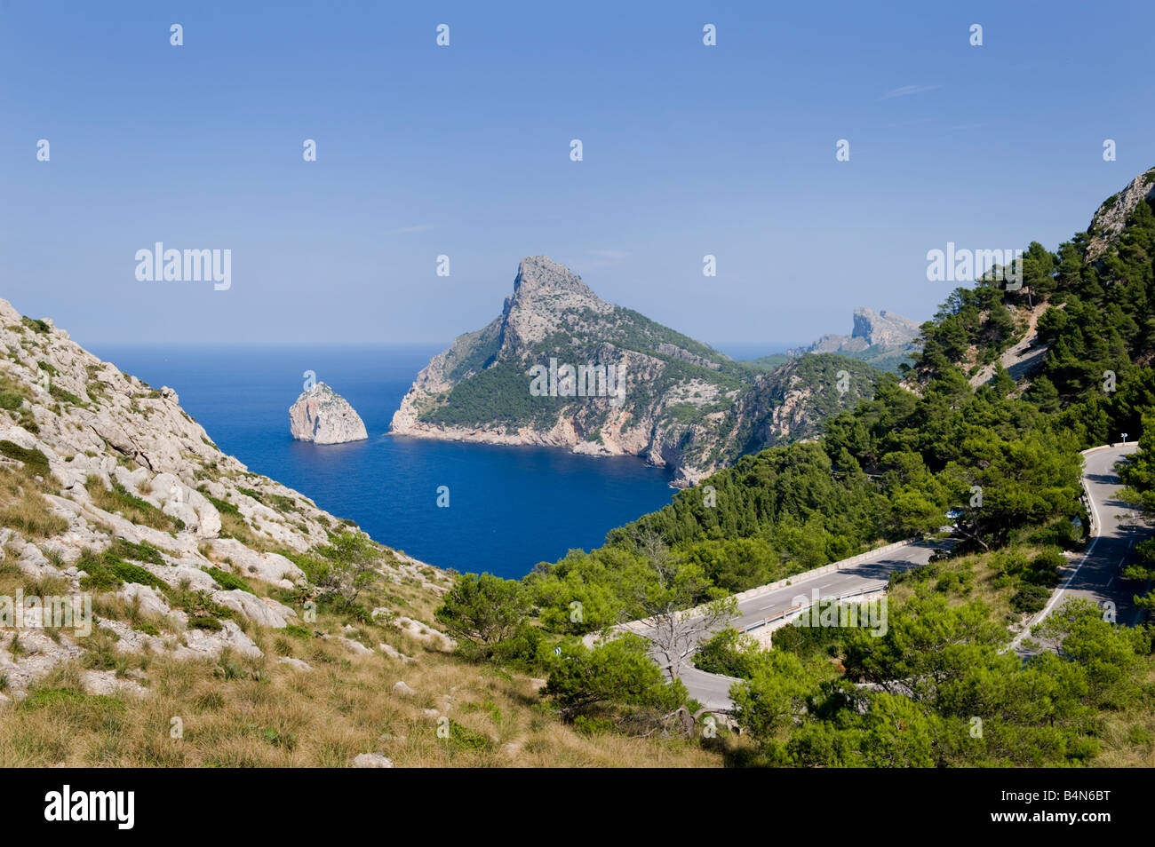 Formentor rocks and roads, Majorca, Spain Stock Photo - Alamy