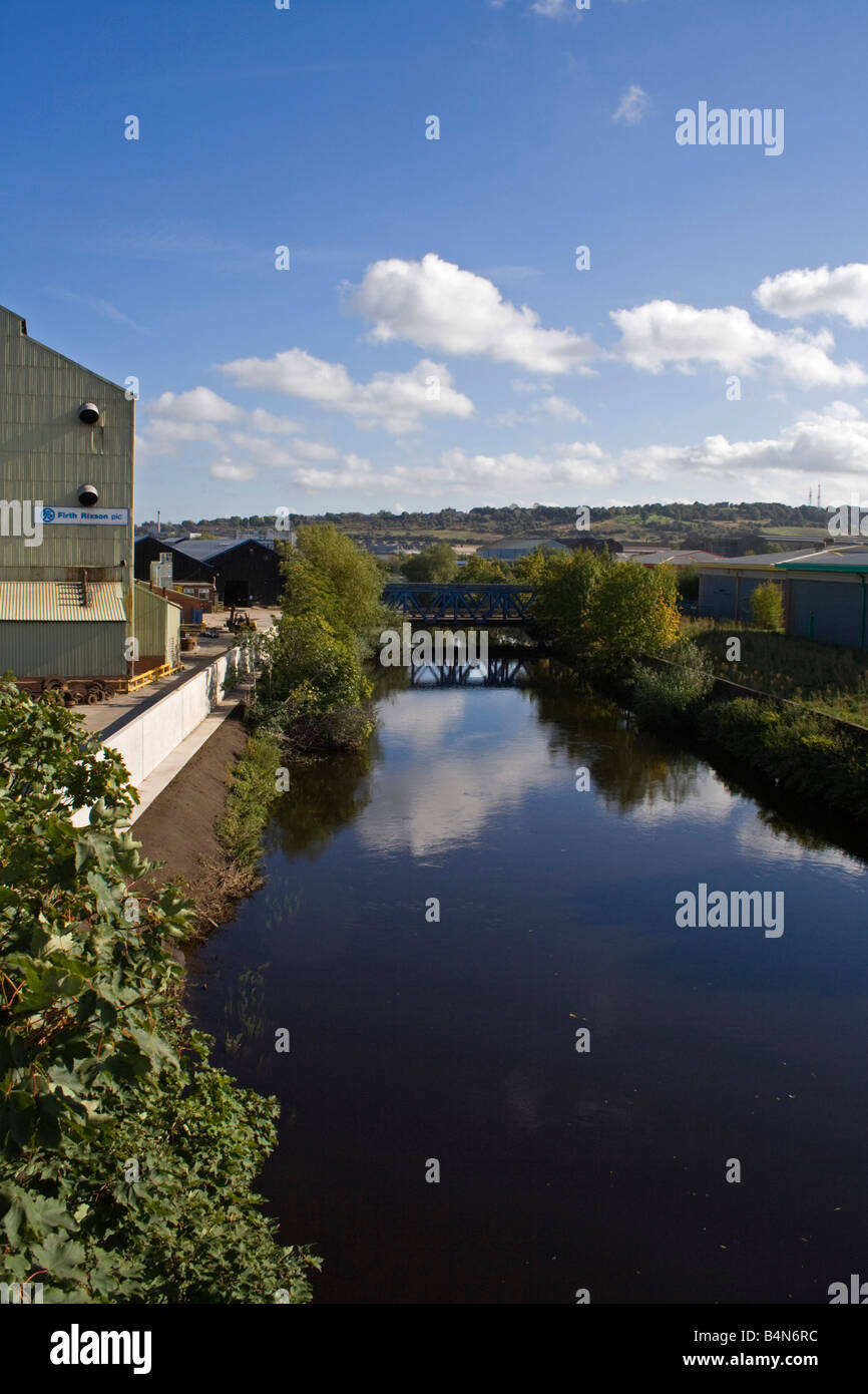 new flood defences along river rother Stock Photo - Alamy