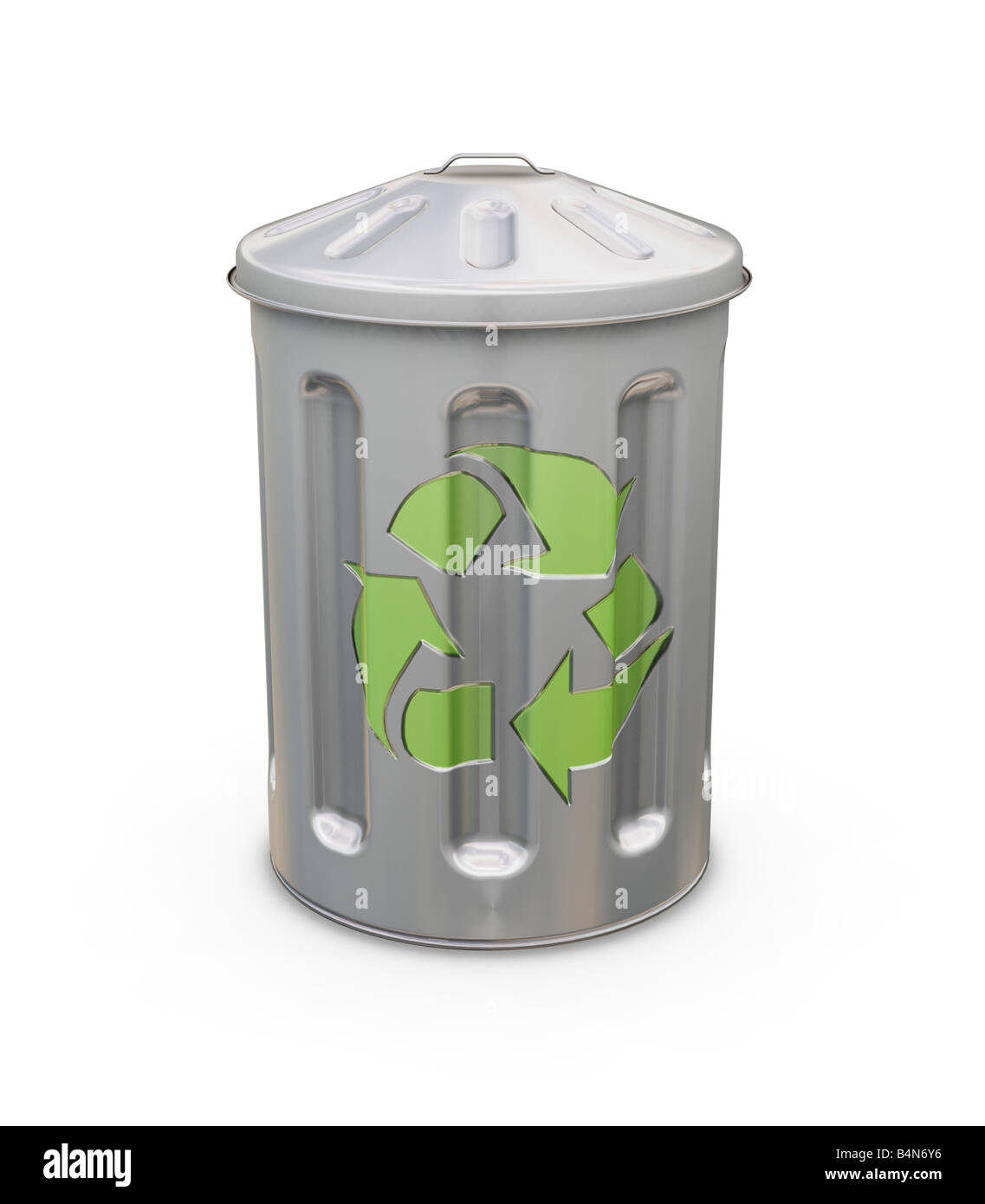 3D render of a recycling bin Stock Photo - Alamy
