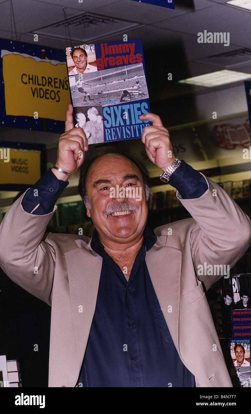 Jimmy Greaves football commentator TV presenter promoting his book ...