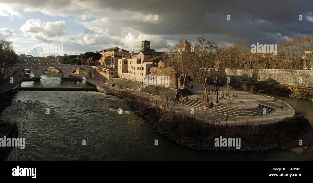 Island tiberina, Rome Stock Photo - Alamy