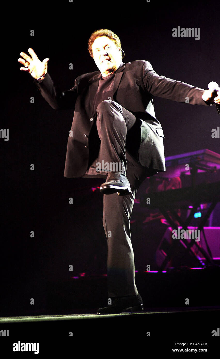 Welsh singer Tom Jones performing on stage in Cardiff circa 2000 Stock ...