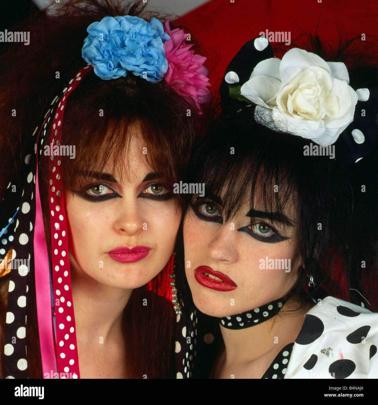 Strawberry Switchblade Scottish pop group July 1983 Stock Photo - Alamy