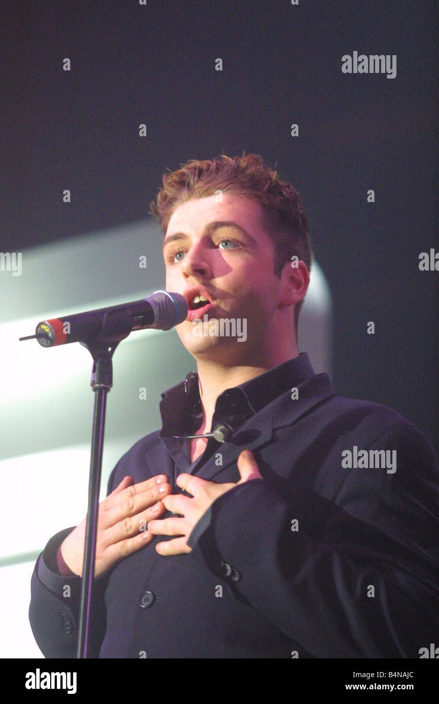 Smash Hits 2000 at SECC December 2000 Westlife on stage Stock Photo - Alamy