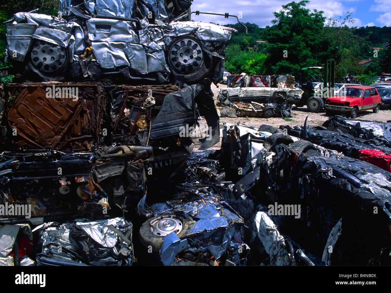 scrap metal bales Stock Photo - Alamy