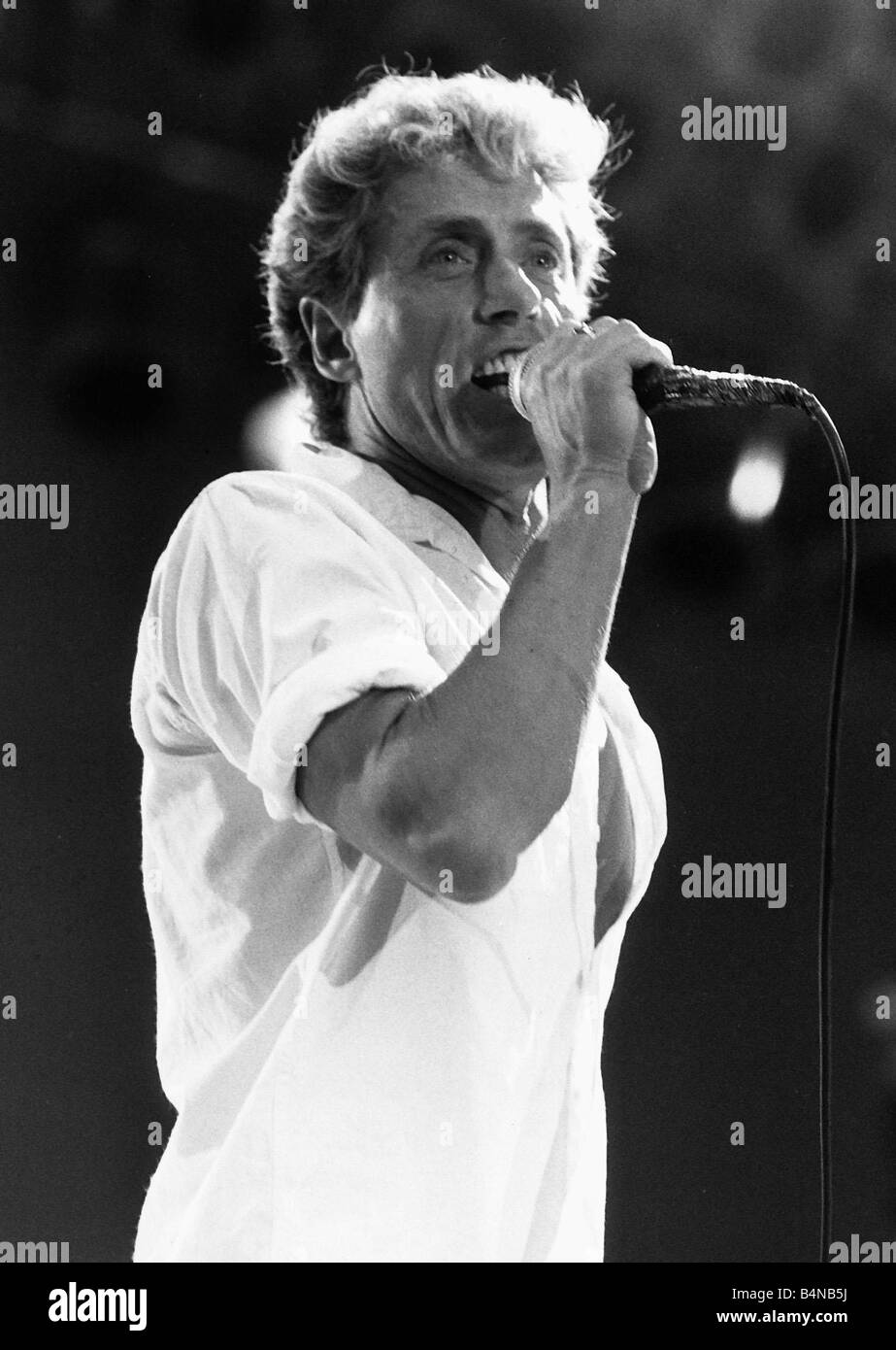Roger Daltrey singer of The Who at Live Aid Concert 1985 Wembley ...