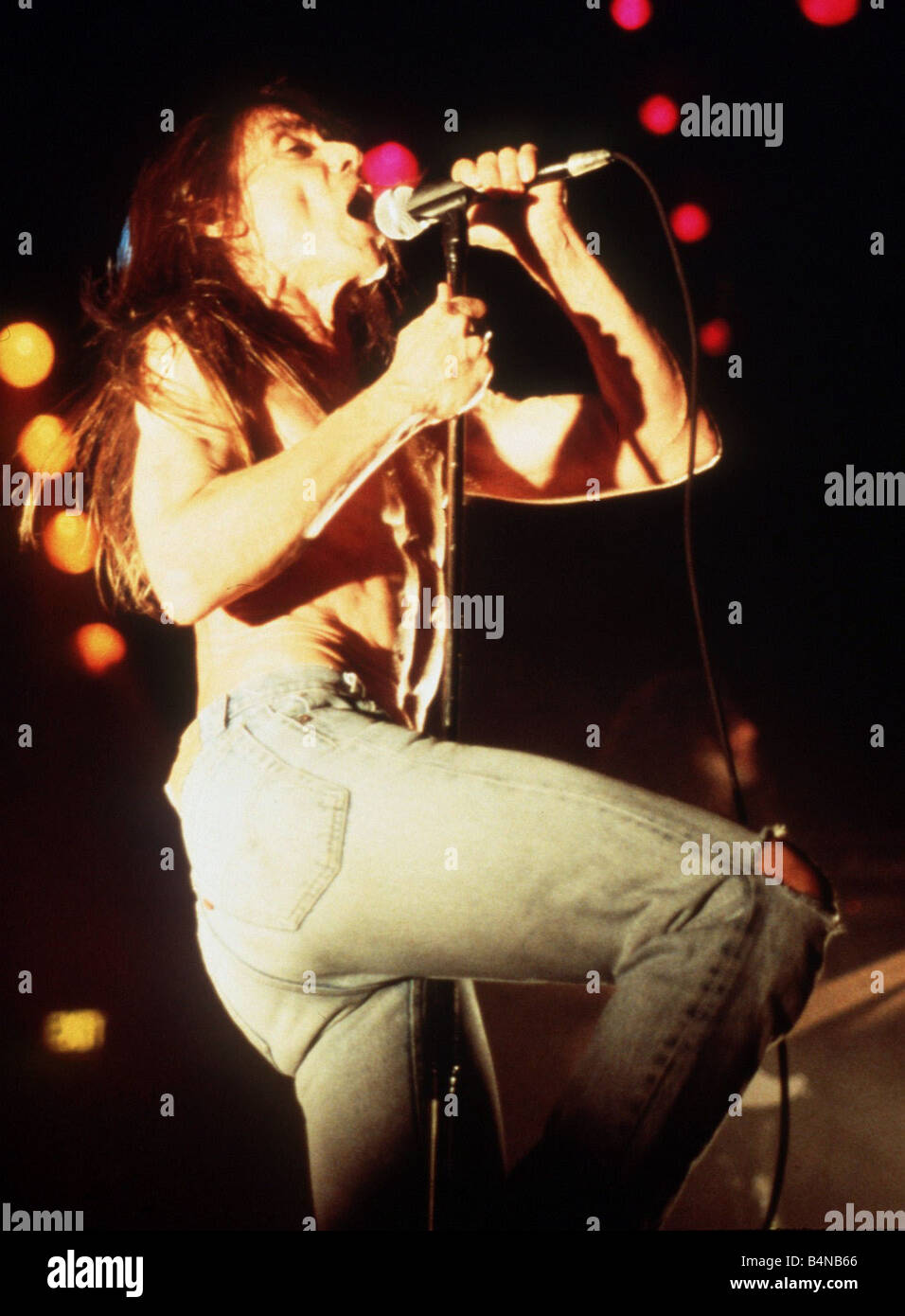 Iggy Pop singer on stage 1993 Stock Photo - Alamy