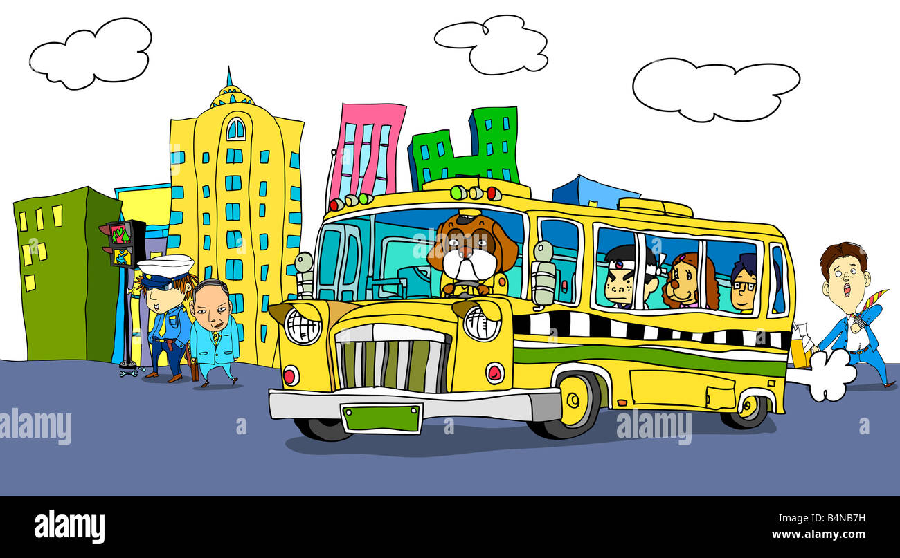 Running behind the bus hi-res stock photography and images - Alamy