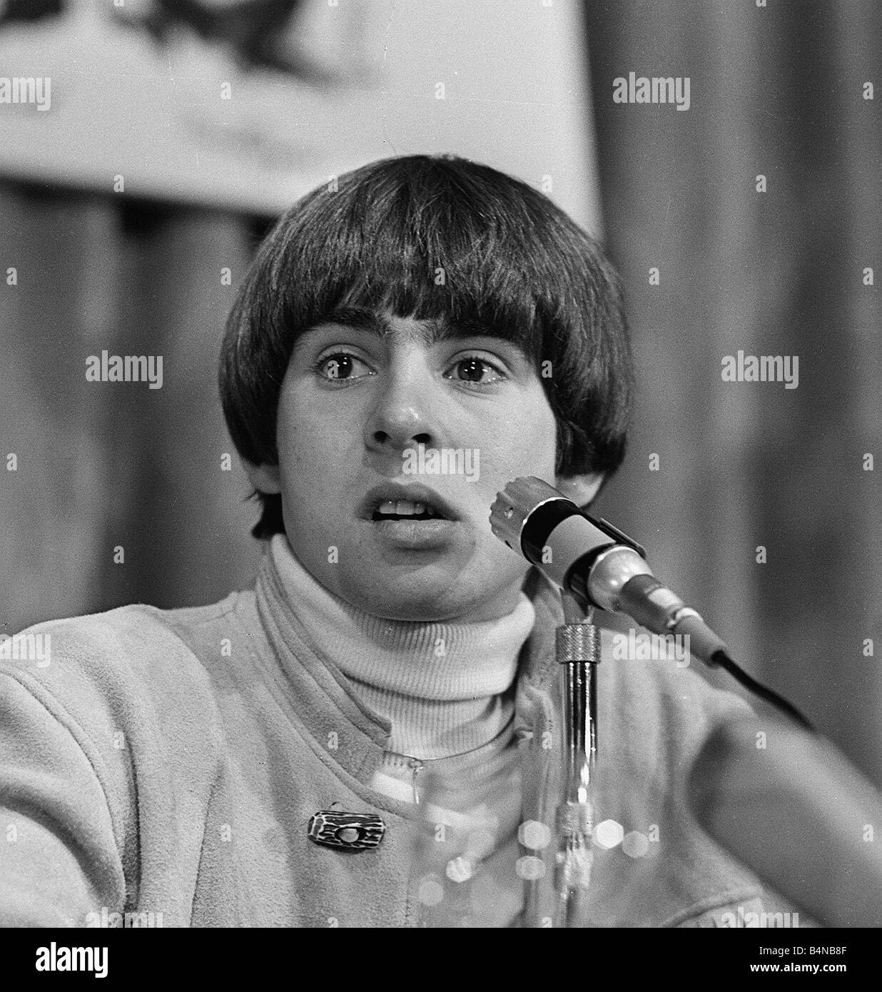 Davie Jones member of the 1960 s pop group The Monkees at a press ...