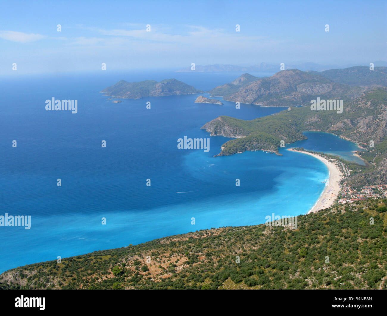 Aerial view of Olu Deniz, turkey Stock Photo - Alamy
