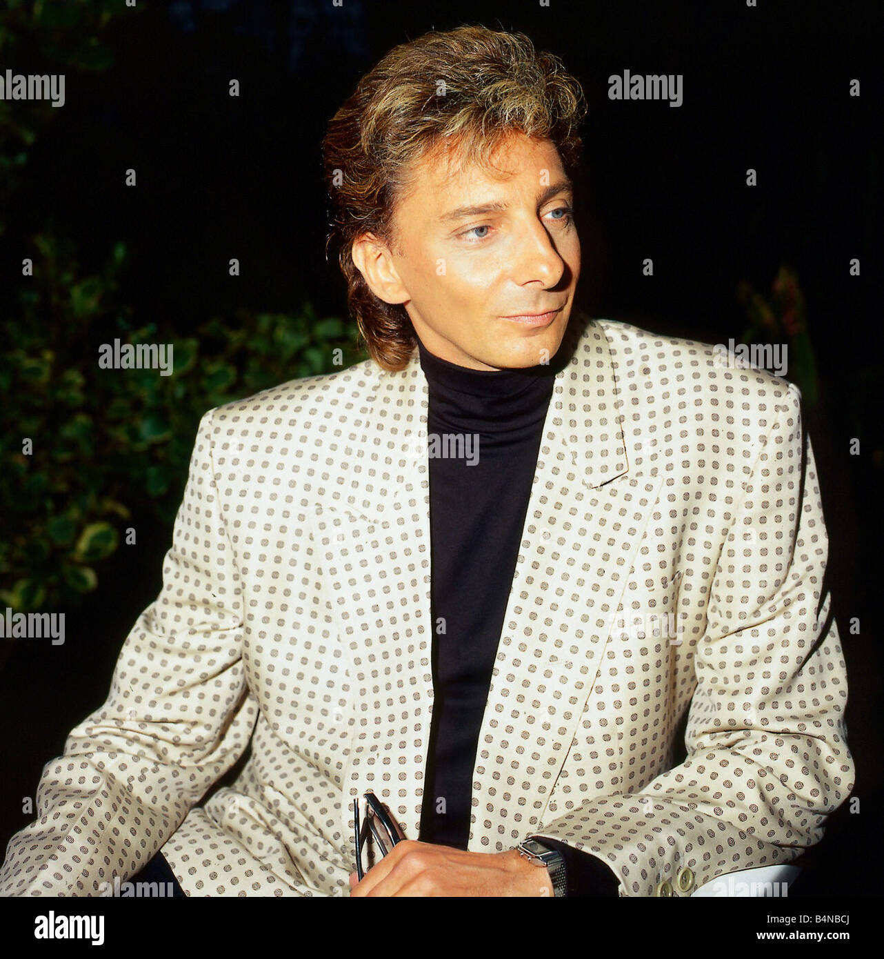 Barry Manilow American pop singer August 1989 Stock Photo - Alamy