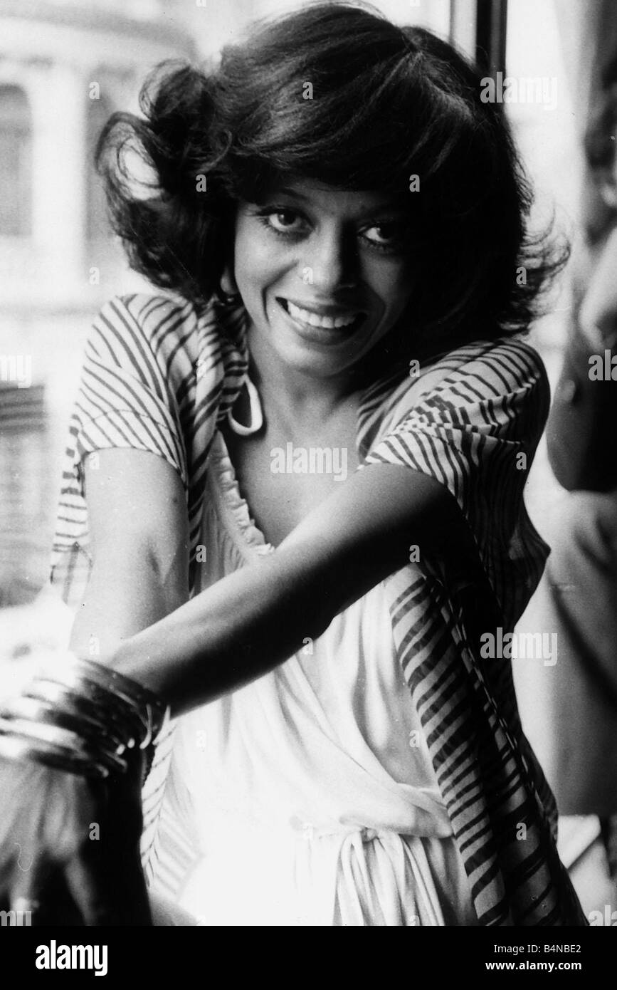 Diana Ross July 1976 singer and former member of The Supremes in London ...