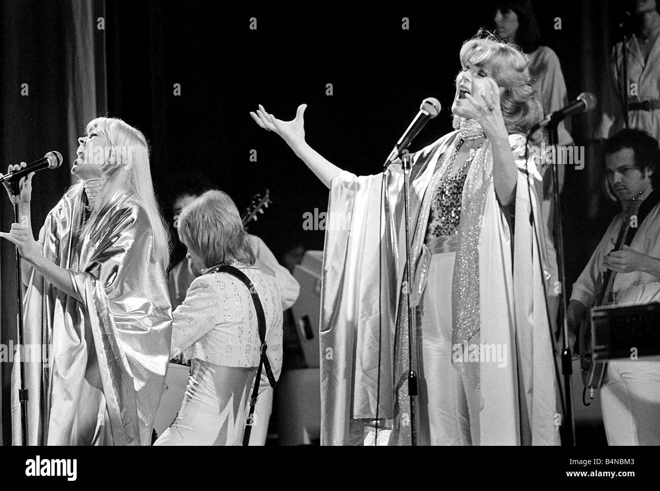 Abba Swedish Pop band November 1979 On stage at Wembley Arena Stock ...