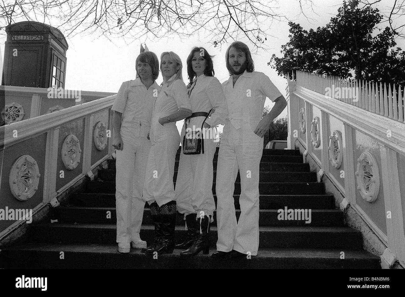 ABBA Pop group November 1976 Bjorn Ulvaeus Agnetha Falstog Fride ...