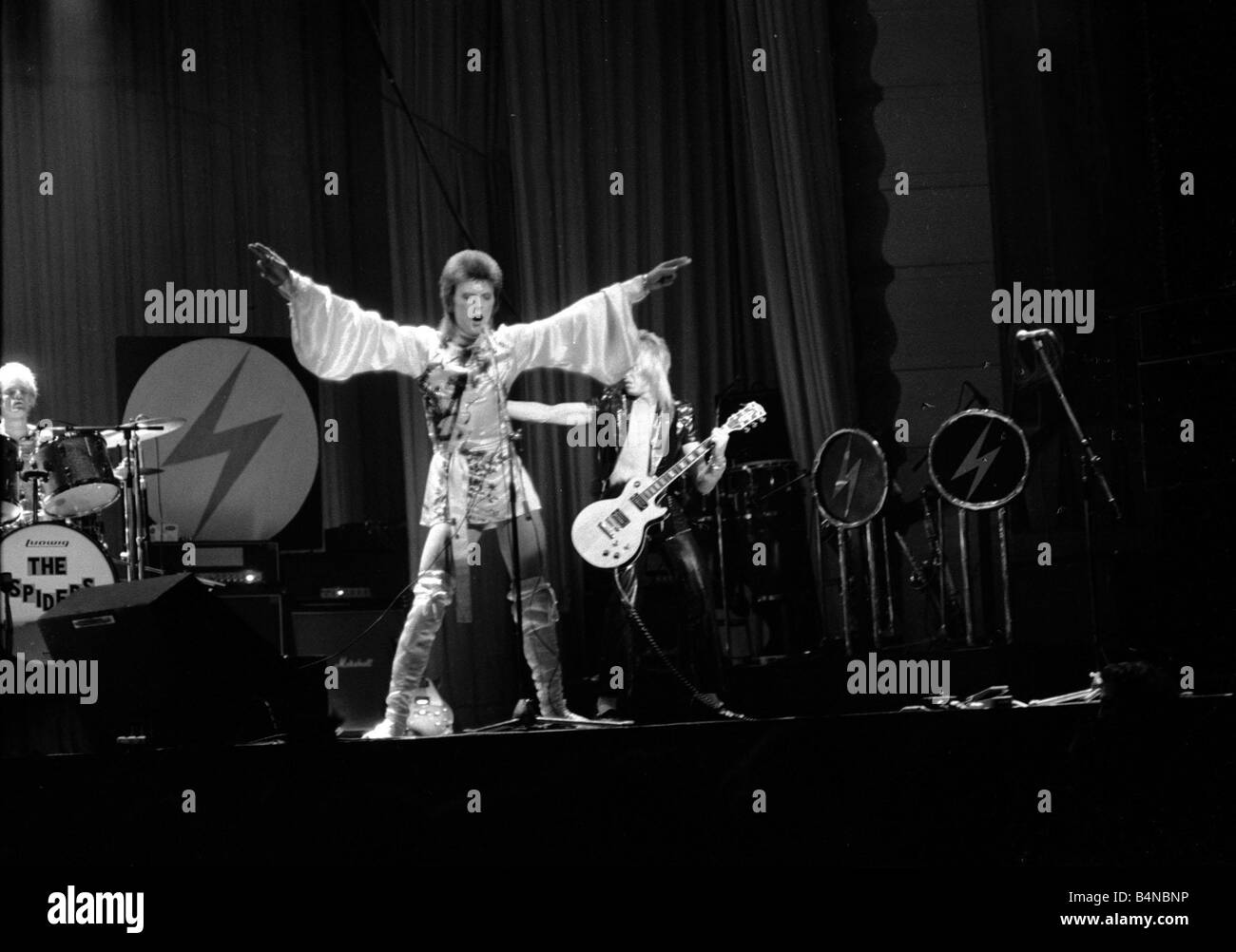 David Bowie performing on stage at the Dome theatre Brighton Ziggy ...