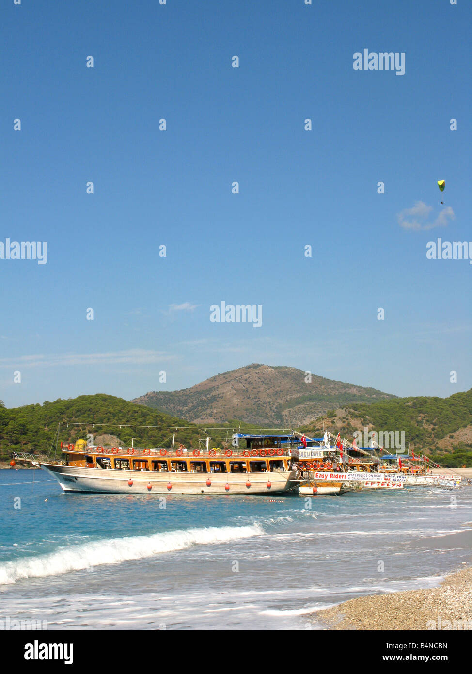 Tourist boat Olu Deniz Turkey Stock Photo - Alamy