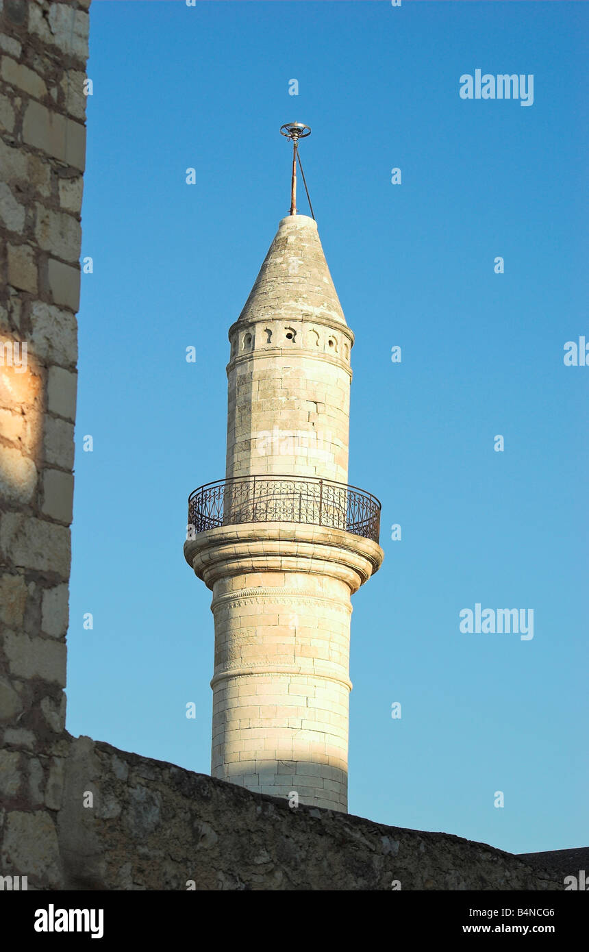 The Veli Pasha Minaret Mosque in Rethymnon Crete Greece September 2008 ...