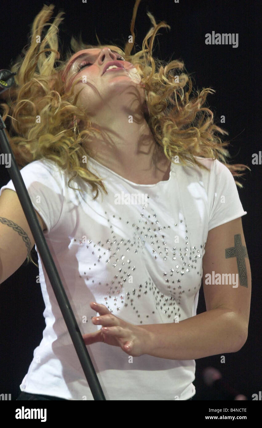 Singer Mel C performing in London at party in the Park with Bryan Adams ...