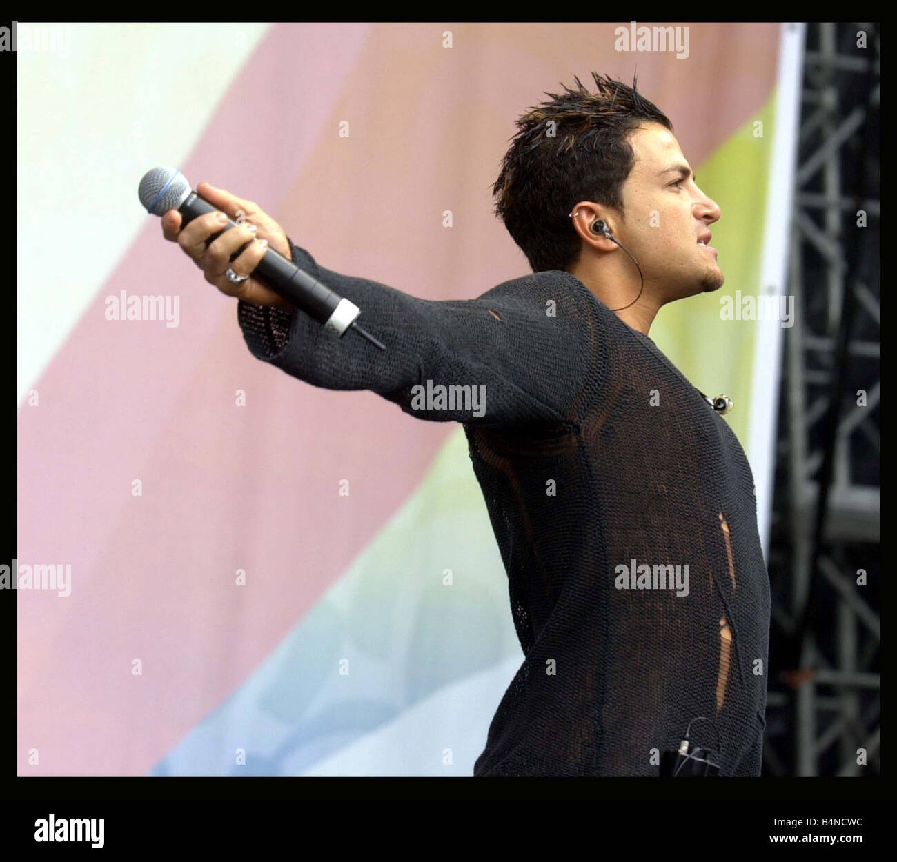 Peter Andre performing at the Live N Loud concert at Hampden Park ...