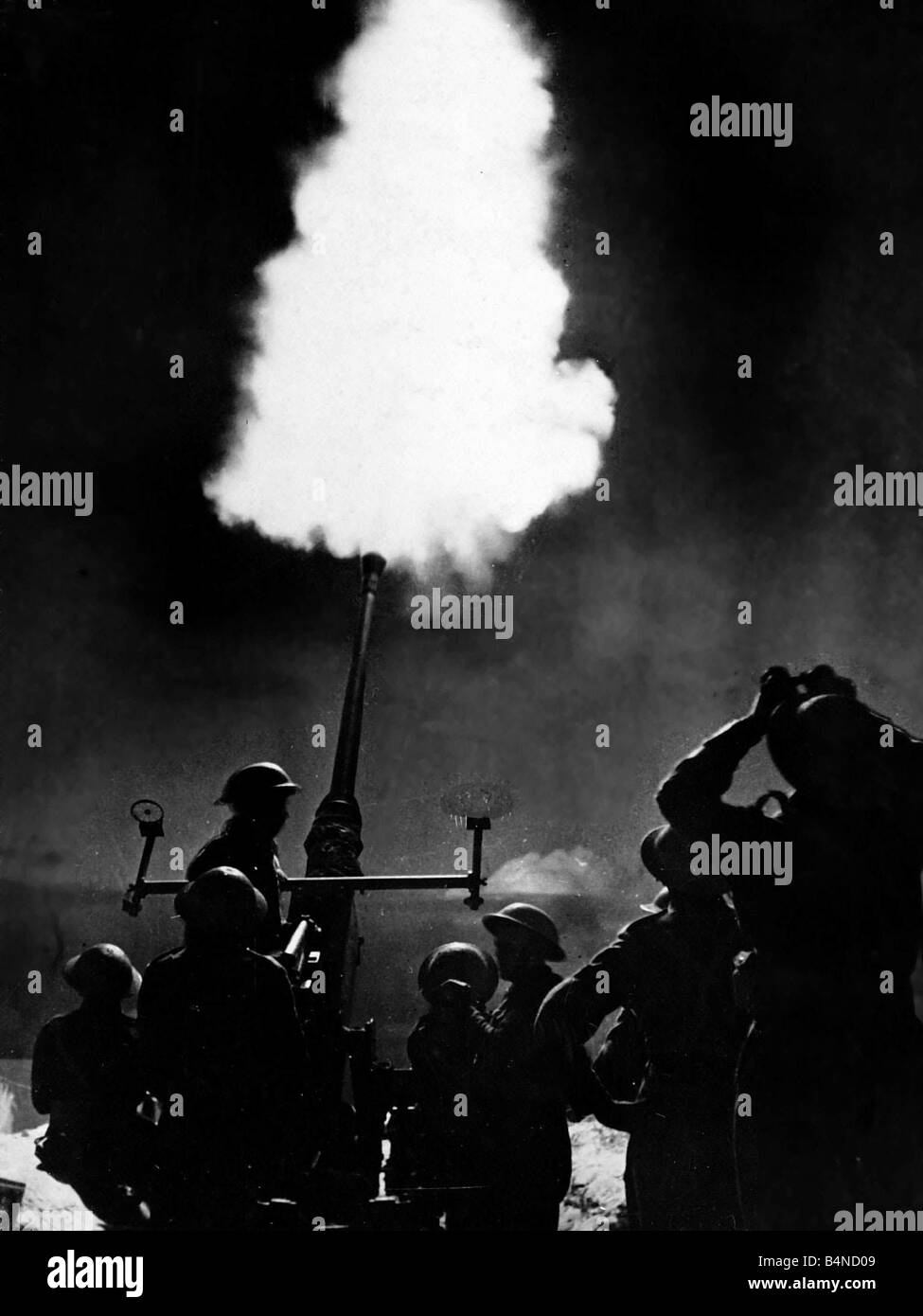 World War Two An anti aircraft battery in action 1943 in Tripoli North ...