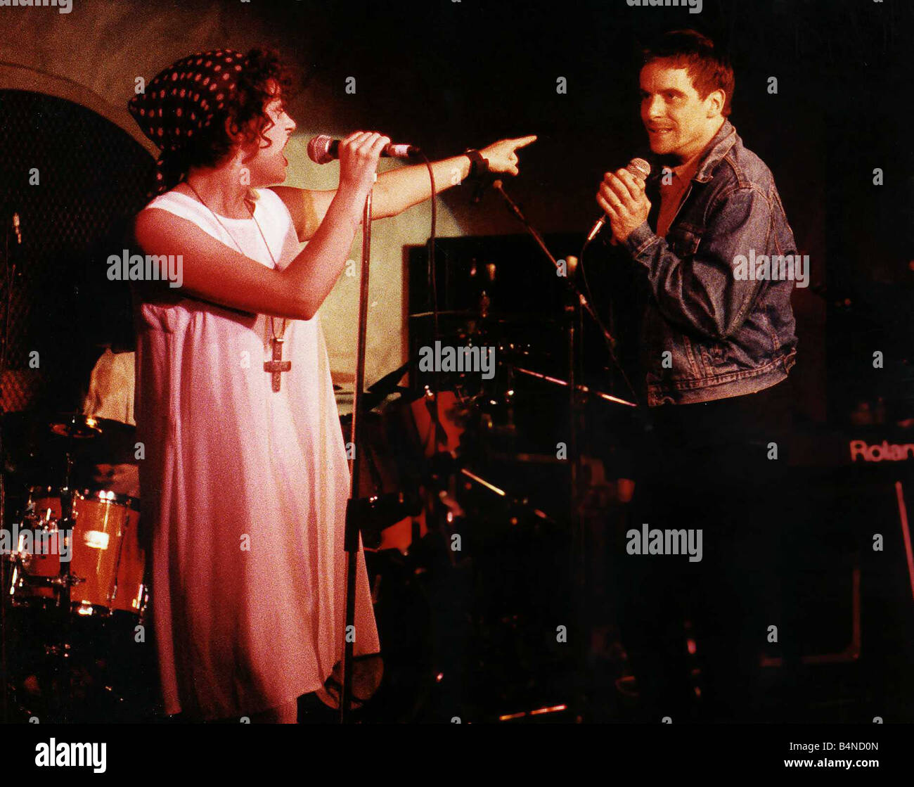 Deacon Blue pop group rock band playing live on stage at Tunnel Club ...