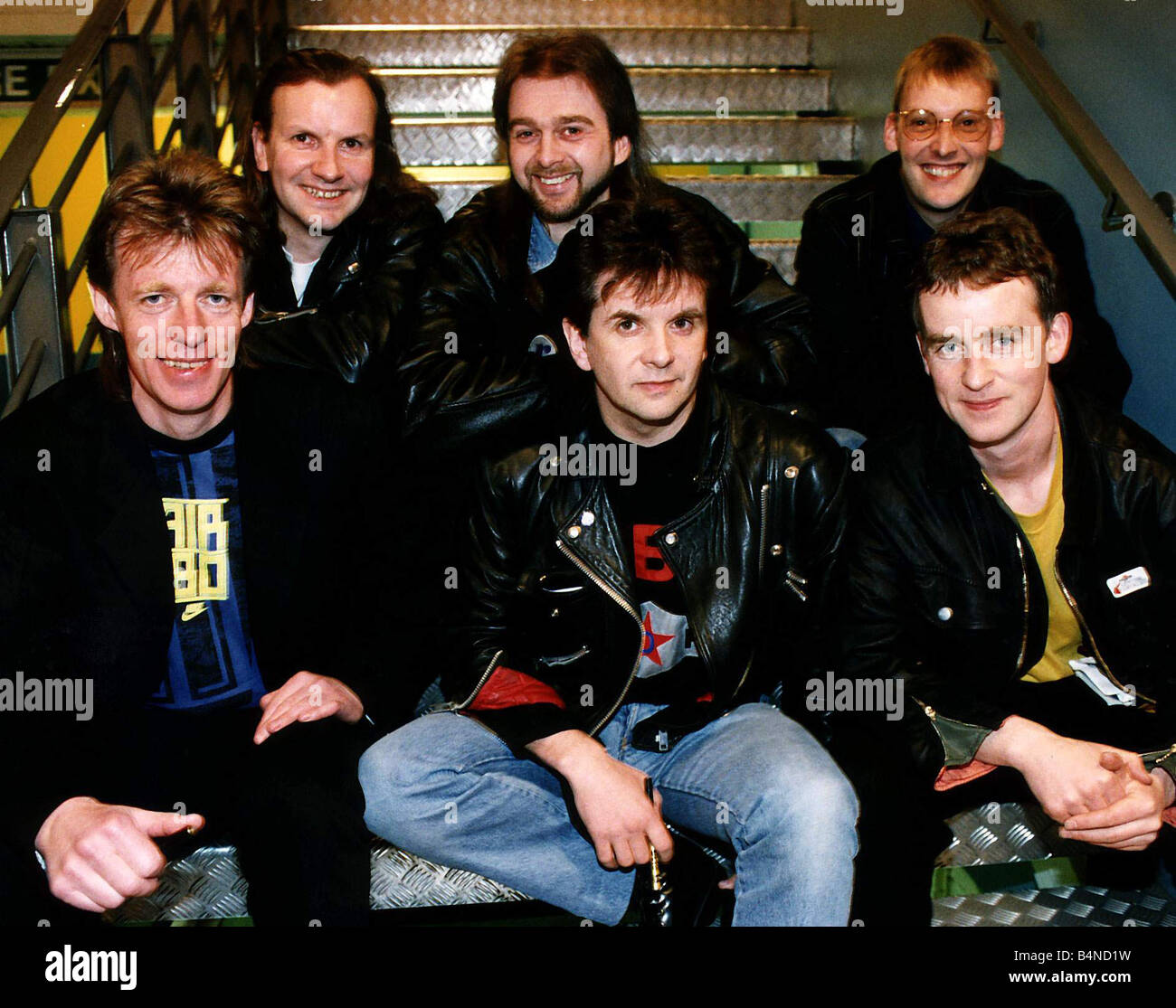 Runrig folk rock group at Tower Records on Argyll St Glasgow circa 1995 ...