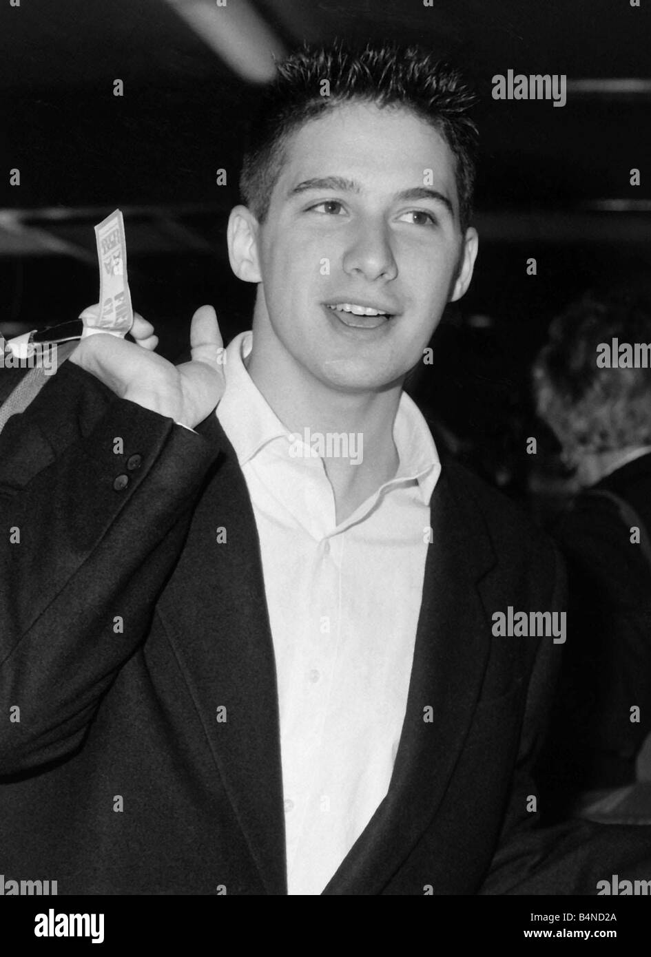 Beastie Boys American rapper Ad Rock 1987 arrives at Heathrow Airport ...