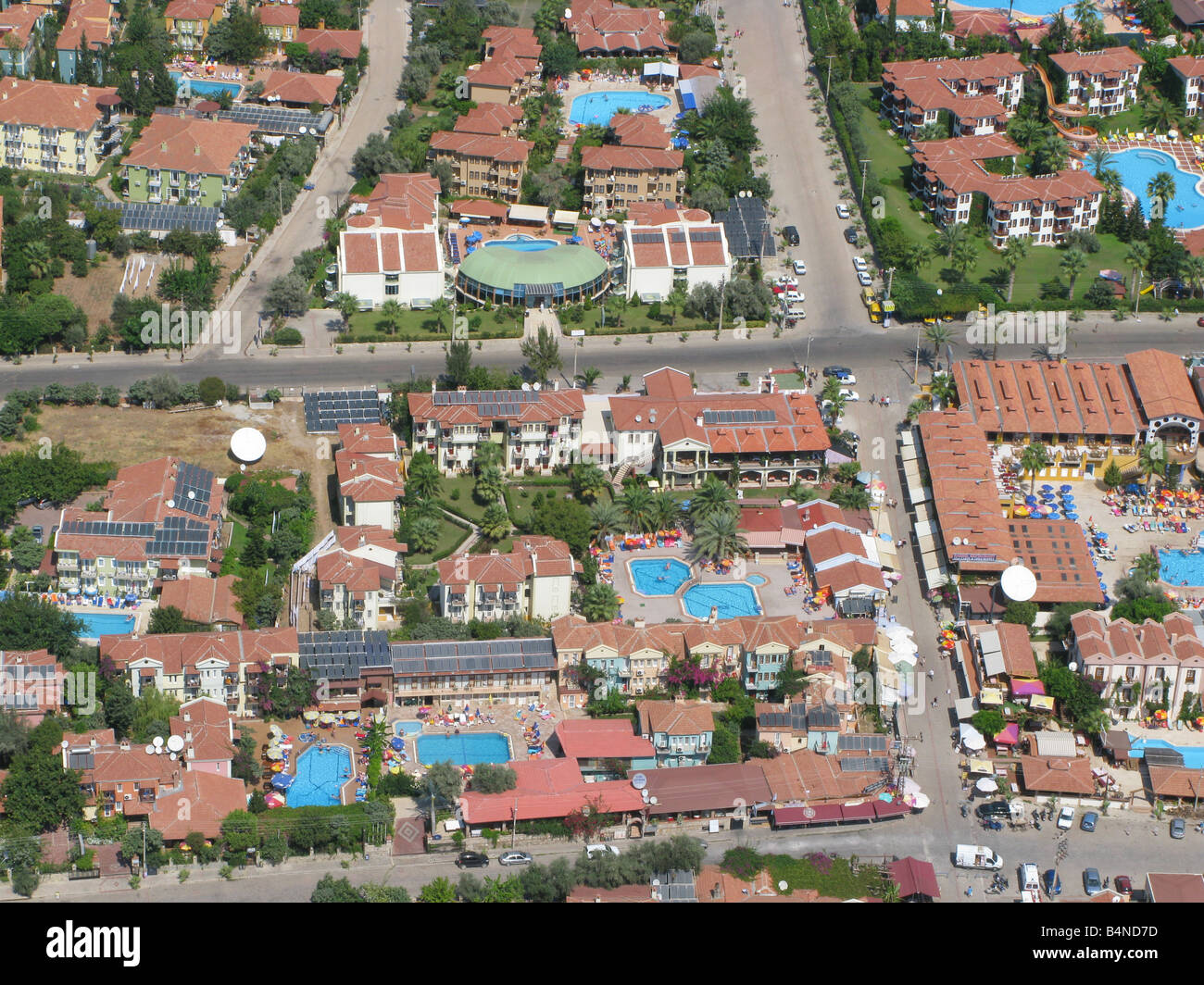 Olu Deniz town viewed from the air, turkey Stock Photo - Alamy