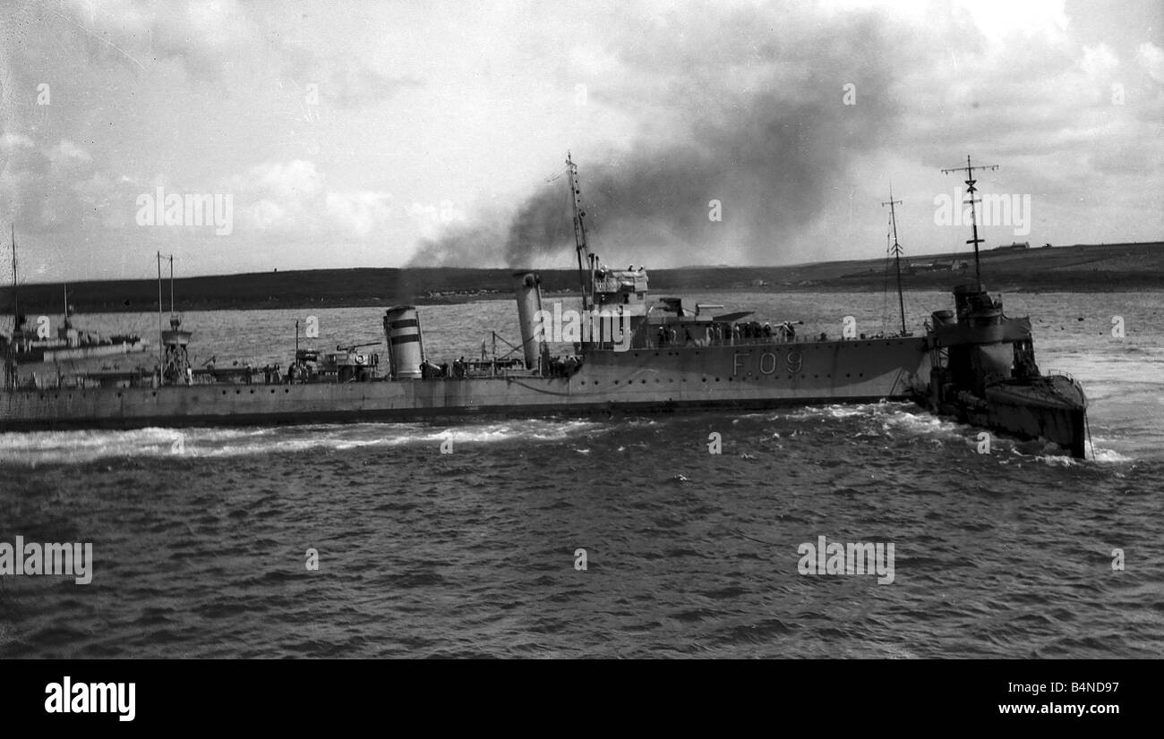 German ships scuttled at scapa flow circa 1916 Stock Photo - Alamy