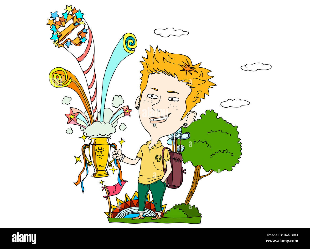 Person showing trophy Stock Photo - Alamy