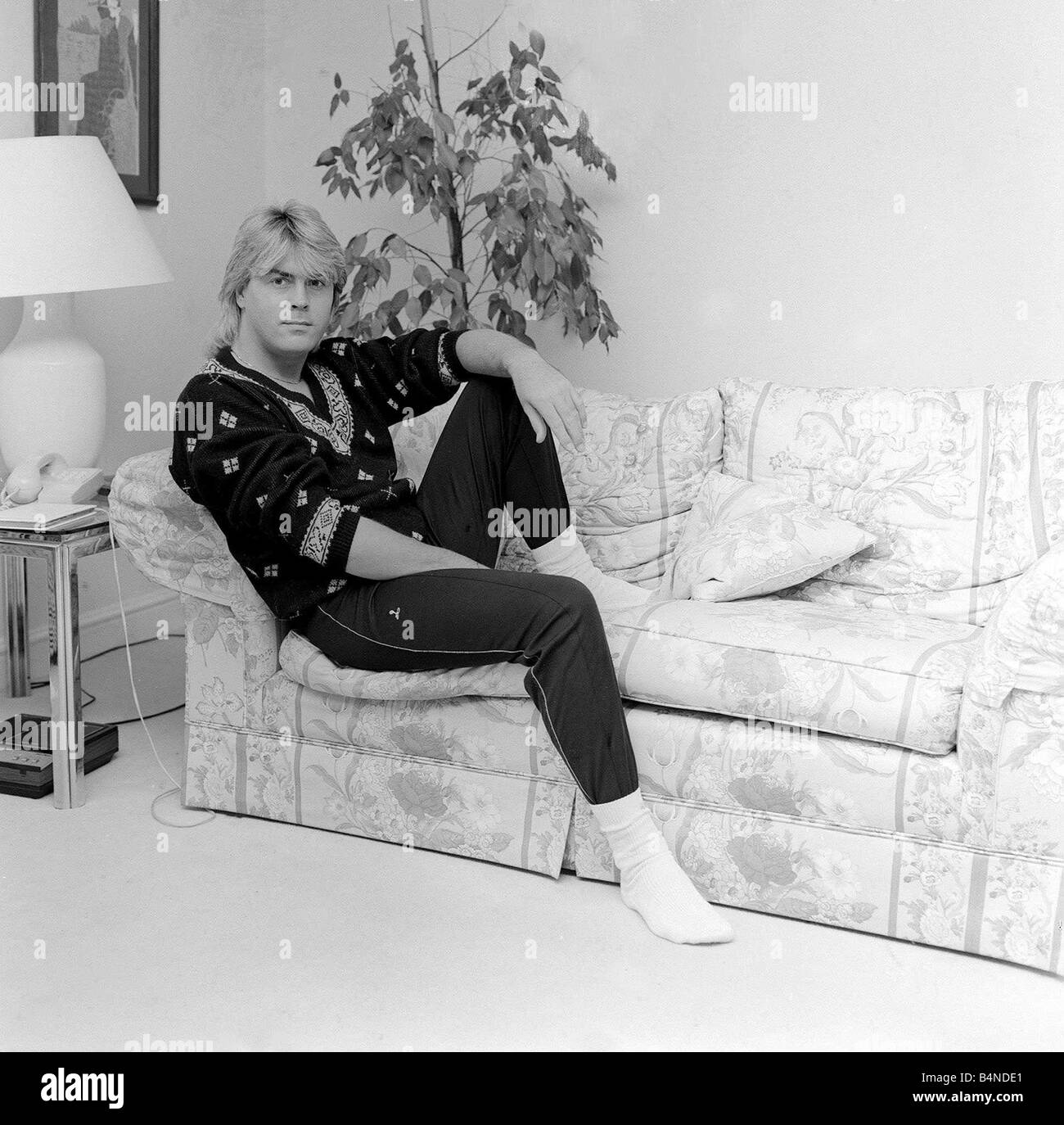 Mike Nolan August 1987 Singer with Bucks Fizz Pop Music Band Stock ...