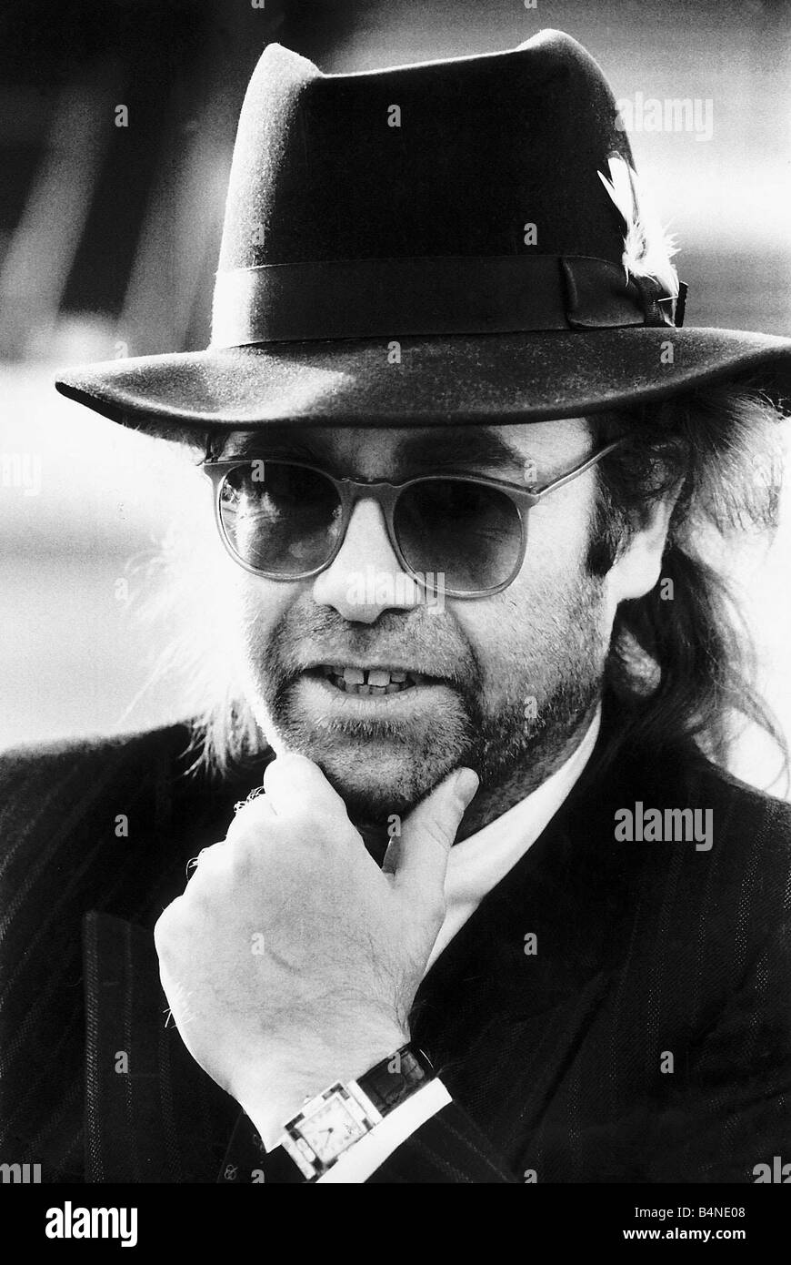 Elton John the singer December 1985 Stock Photo - Alamy