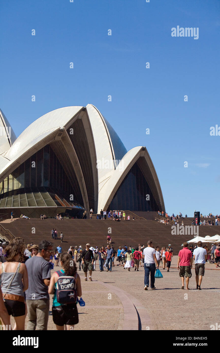 visitors walking towards sydney opera house,sydney,australia Stock ...