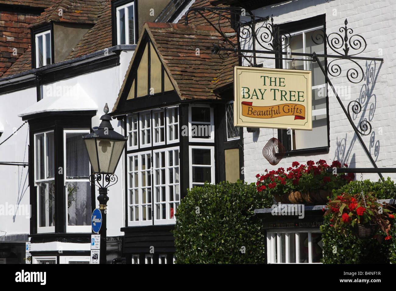 Rye High Street typical houses East Sussex Great Britain United Kingdom ...
